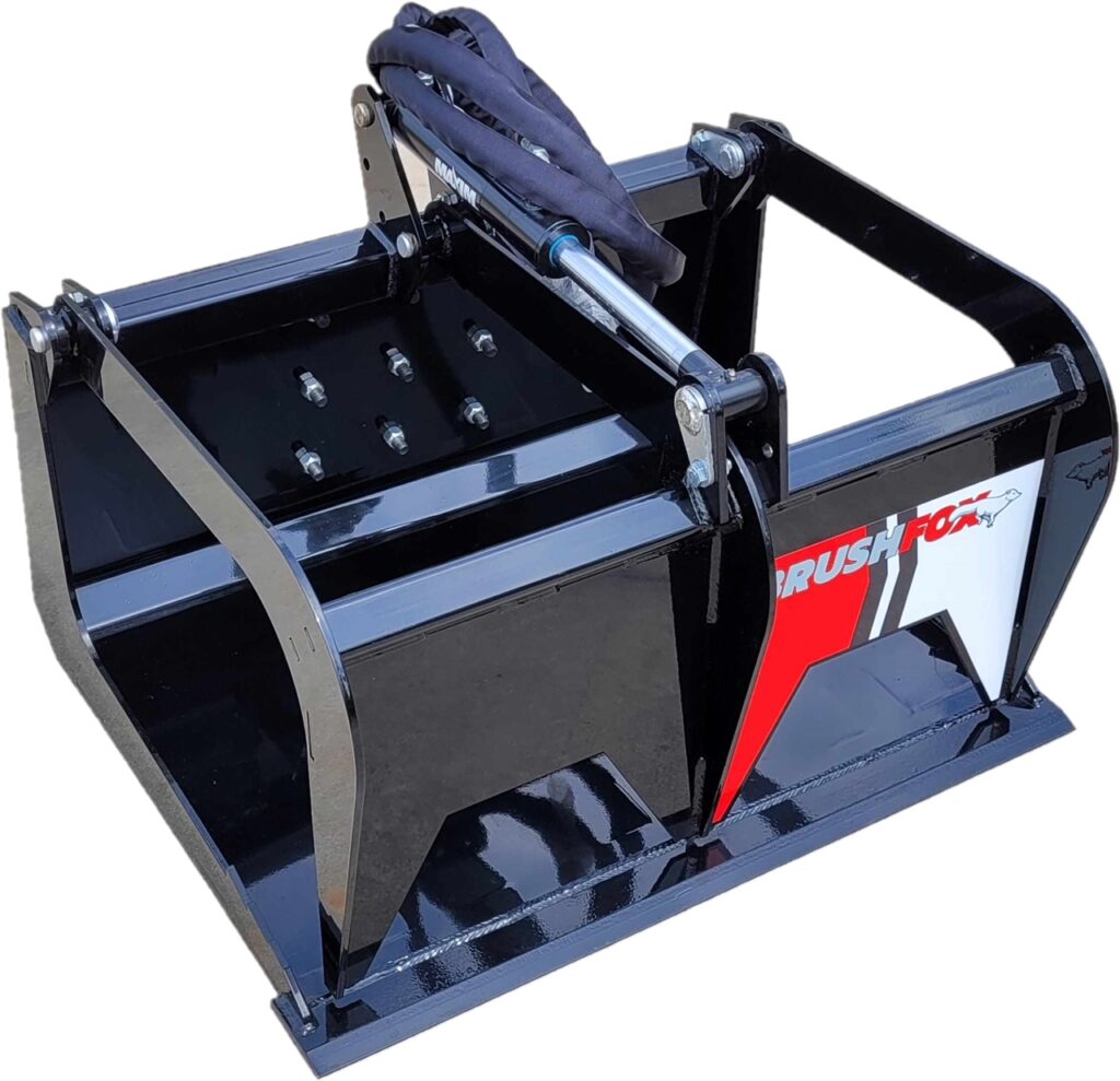 BrushFox HD Grapple Bucket - Skid Steer - Skid Attachments Plus