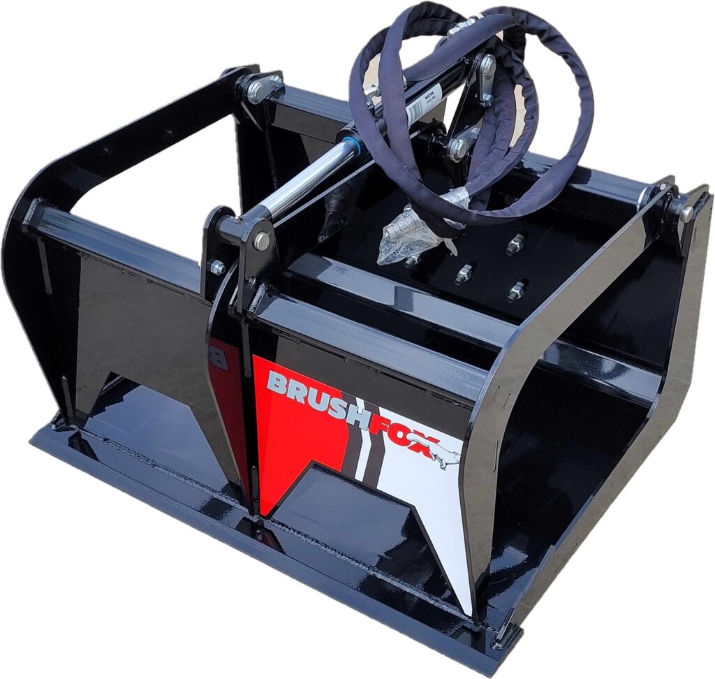 BrushFox HD Grapple Bucket - Skid Steer - Skid Attachments Plus